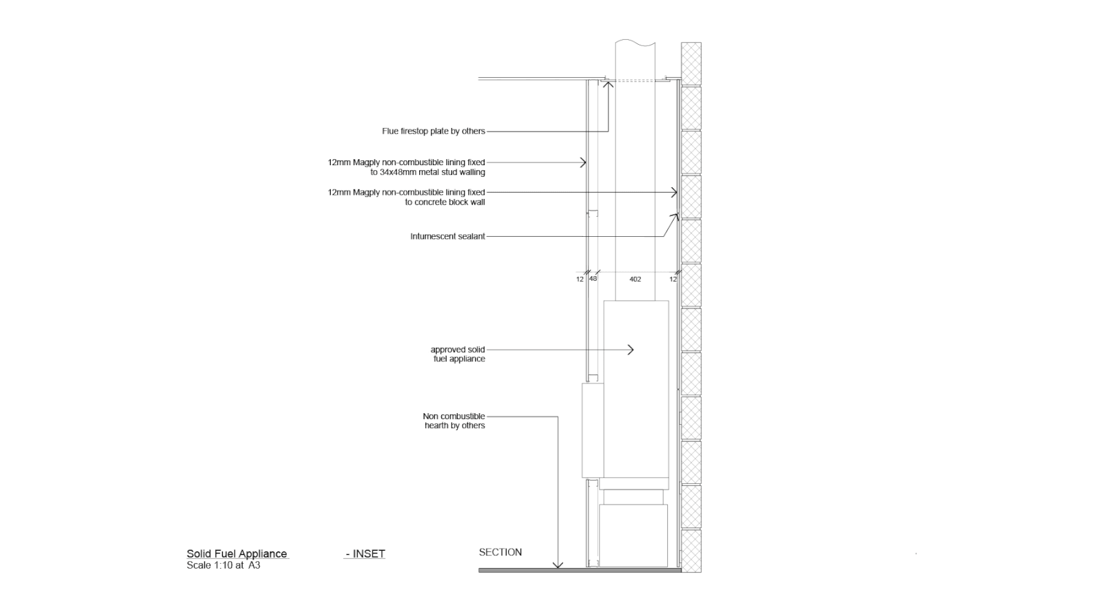 Magply Solid Fuel Appliance for Inset Section | Magply